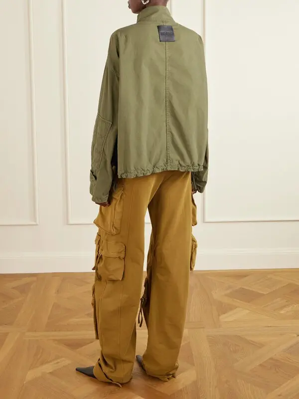 Attico Cotton Relaxed Jacket - Green