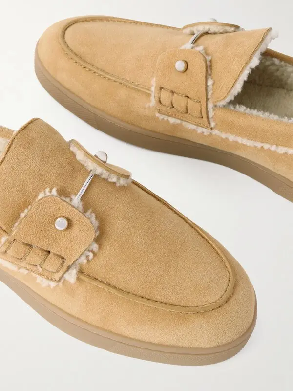 CHRISTIAN LOUBOUTIN Chambeliboat Shearling-lined Loafers