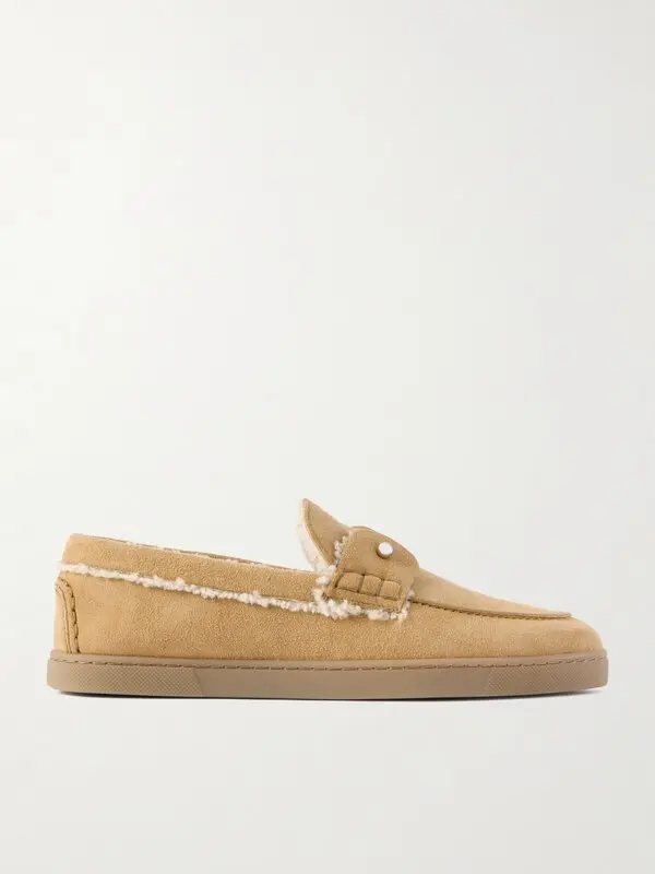 CHRISTIAN LOUBOUTIN Chambeliboat Shearling-lined Loafers
