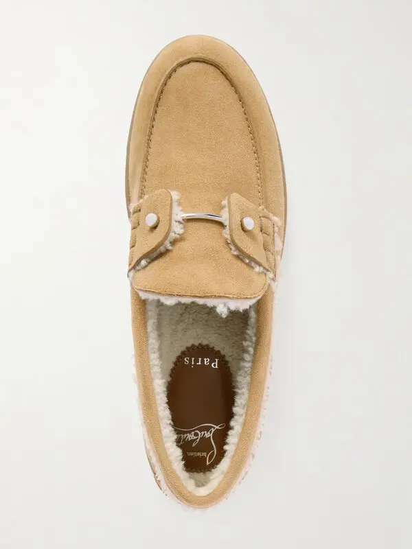 CHRISTIAN LOUBOUTIN Chambeliboat Shearling-lined Loafers