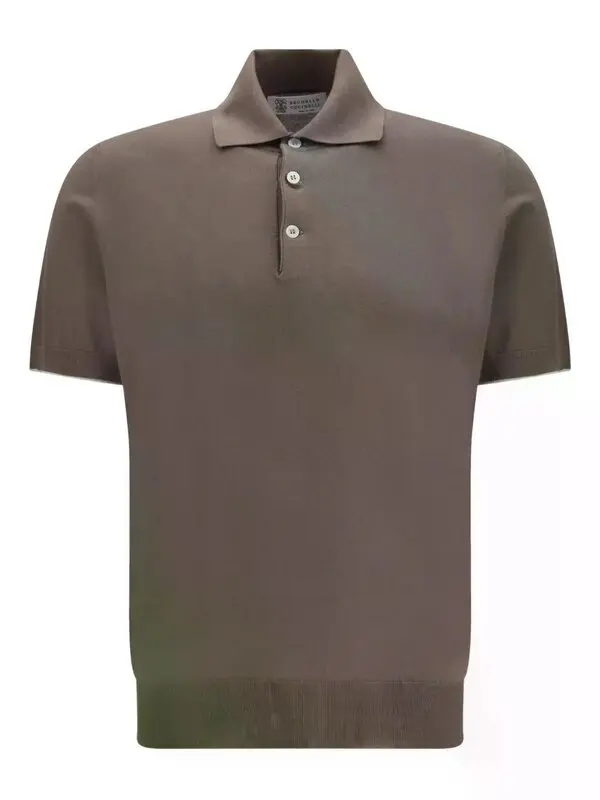 Brunello Cucinelli Short-sleeve Polo Shirt - Brown