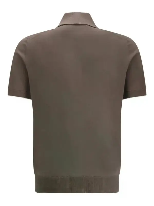 Brunello Cucinelli Short-sleeve Polo Shirt - Brown