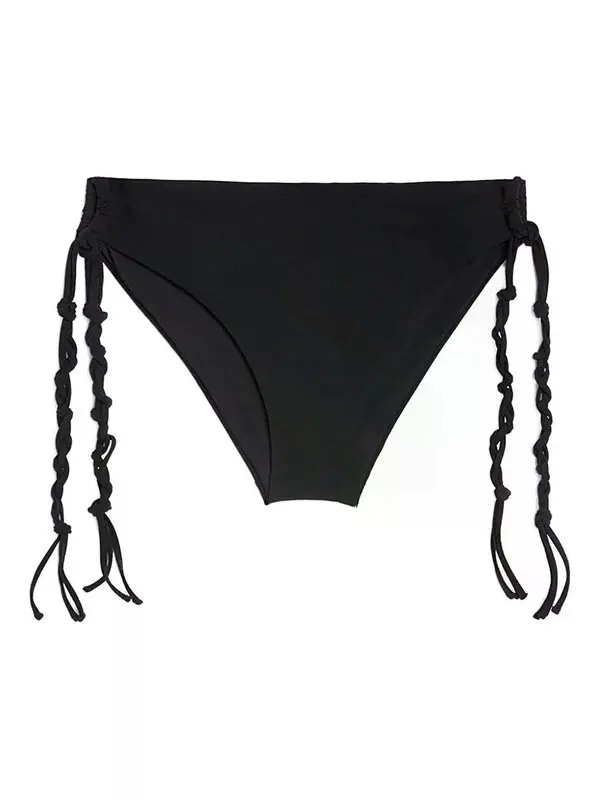 JIL SANDER Tangle Braided-trim Bikini Bottoms - Black