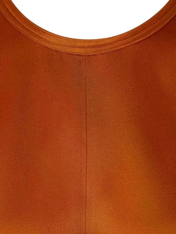 Victoria Beckham V-neck Short-sleeve Blouse - Orange
