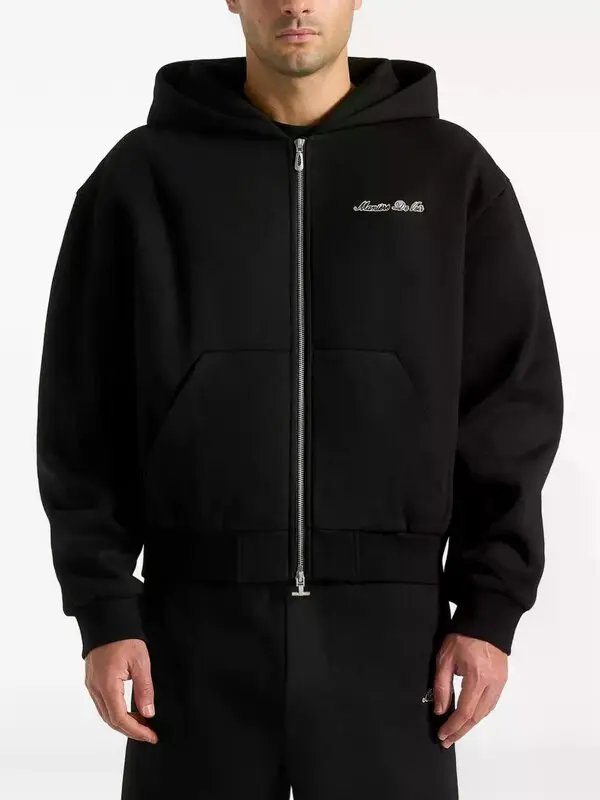 Manière De Voir Maniere De Voir Signature Relaxed Fit Zip Hoodie