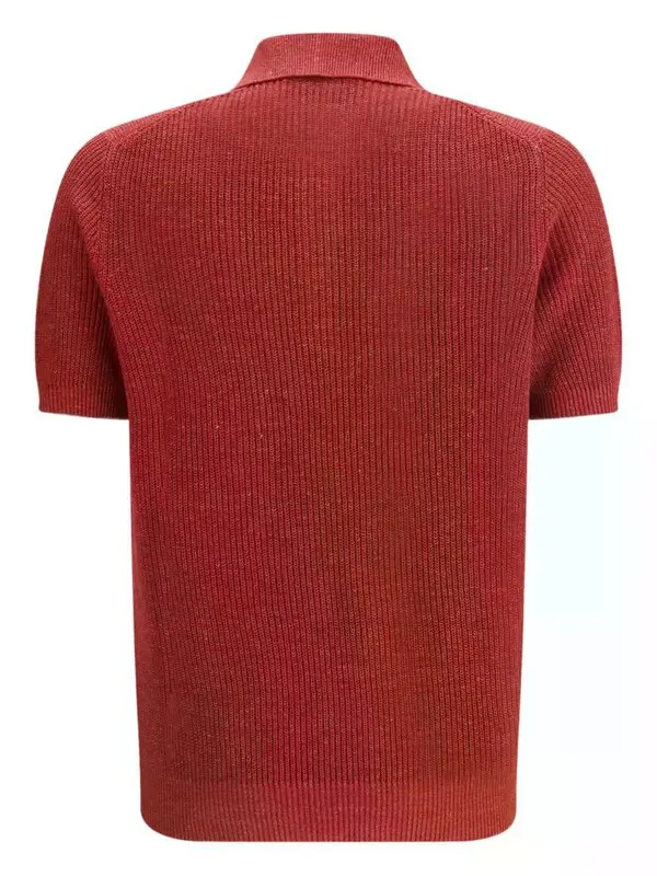 Brunello Cucinelli Short-sleeve Knitted Polo Shirt