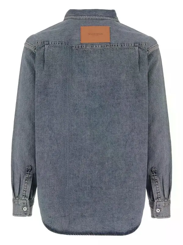 JW Anderson Logo-patch Denim Shirt - Blue