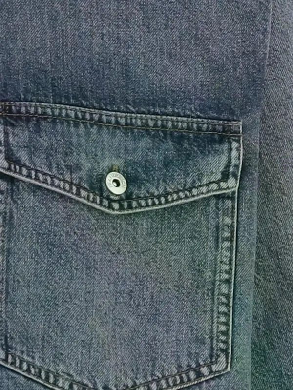 JW Anderson Logo-patch Denim Shirt - Blue
