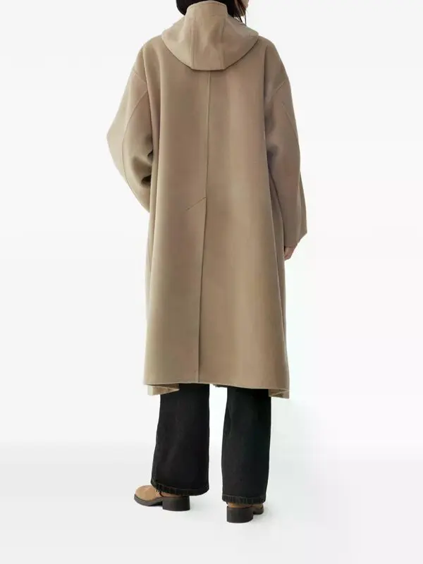 STUDIO TOMBOY Hooded Wool Coat - Neutrals
