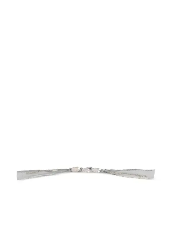 MELA Embellished Pearl Bracelet - Grey