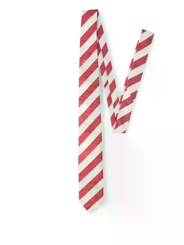 Dsquared2 Striped Silk Neck Tie - Red