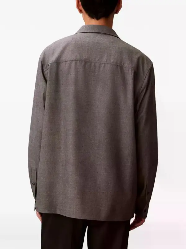 Calvin Klein Buttoned Chest-pockets Shirt - Grey