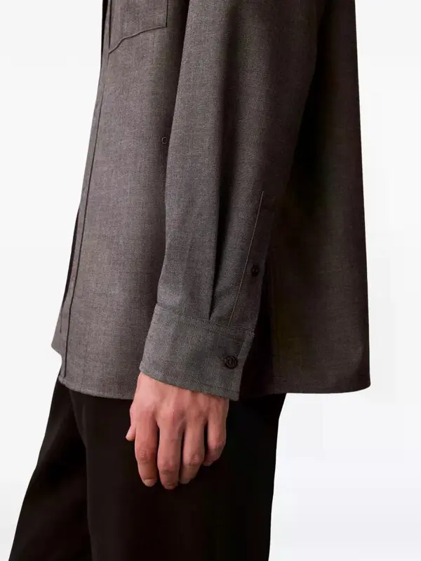 Calvin Klein Buttoned Chest-pockets Shirt - Grey