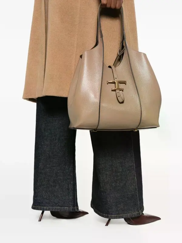 TOD'S T Timeless Small Tote Bag - Neutrals