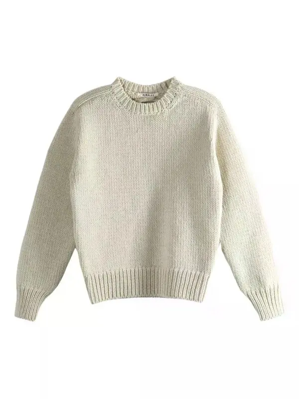 Auralee Crew-neck Wool-cashmere Blend Sweater