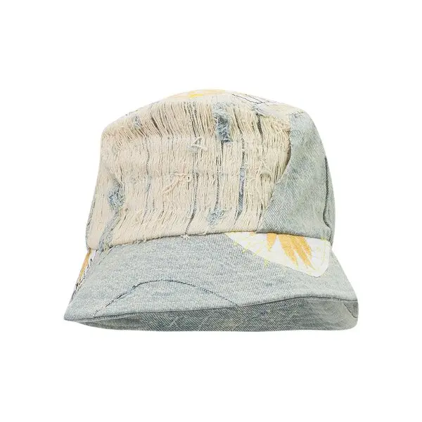 WHO DECIDES WAR BY EV BRAVADO Daisy Upcycled Bucket Hat - Blue