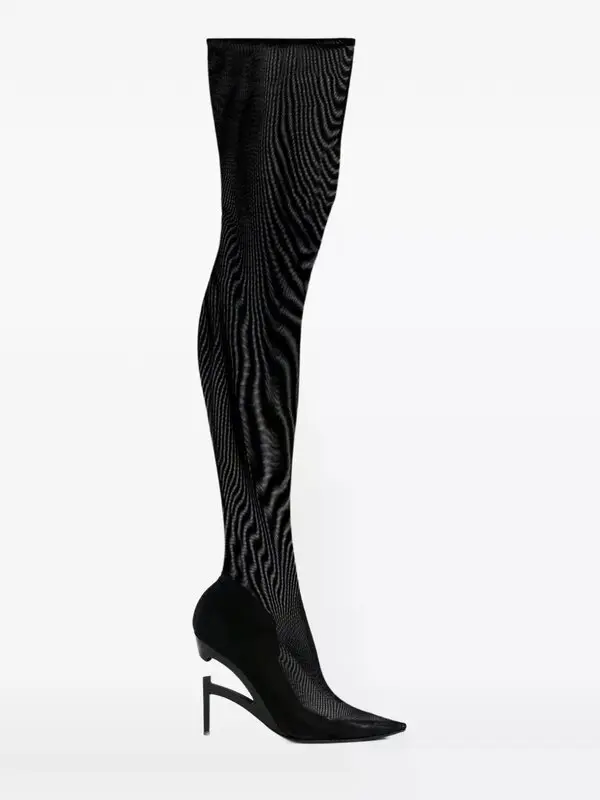 B1ARCHIVE 100mm Mesh-textured Over-the-knee Boots
