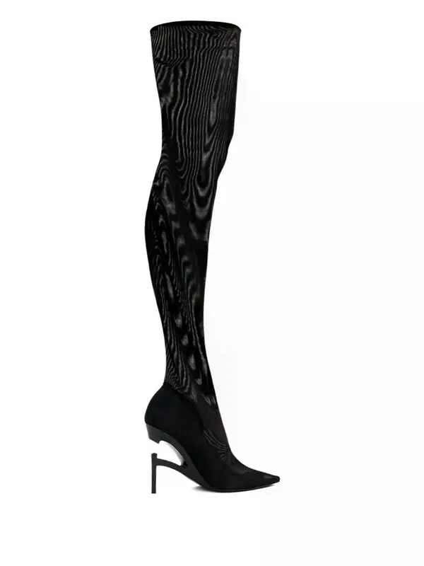 B1ARCHIVE 100mm Mesh-textured Over-the-knee Boots
