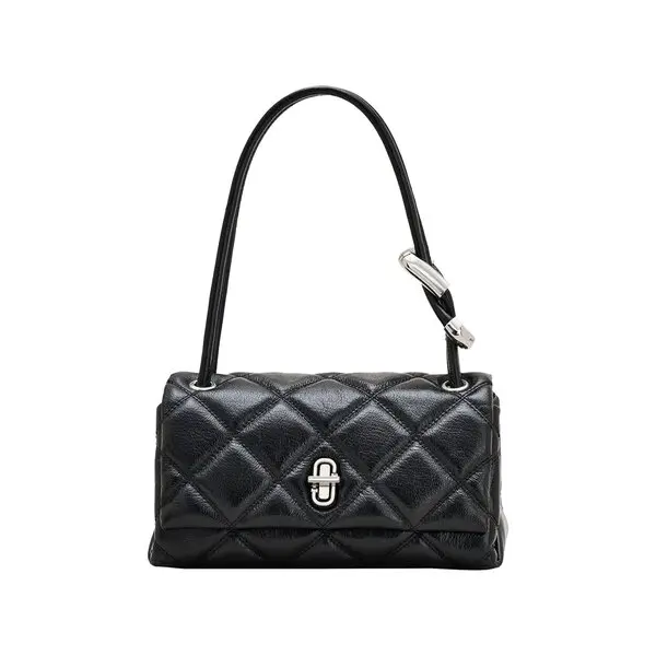 Marc Jacobs Mini Quilted Leather Dual Shoulder Bag - Black