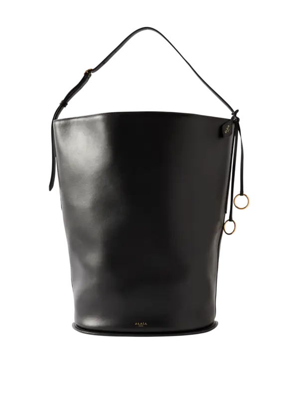Alaïa Large Leather Bucket Bag - Black