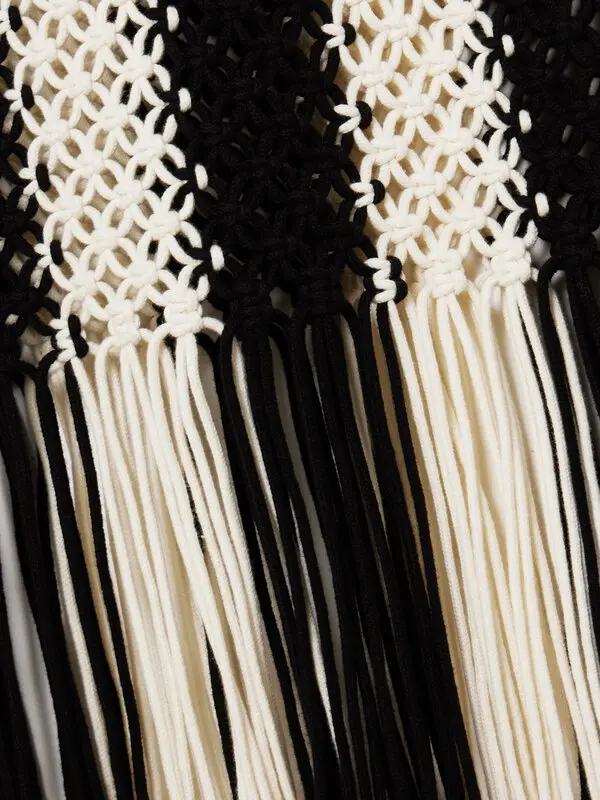 Zimmermann Wanderlust Striped Macramé Maxi Skirt