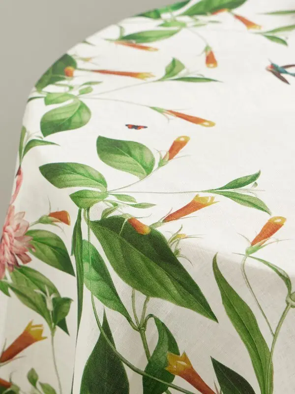 La DoubleJ Beto Val Large Printed Linen Tablecloth