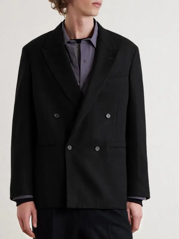 A.PRESSE Double-breasted Cashmere Blazer