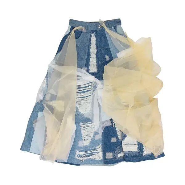 WHO DECIDES WAR Altitude Denim Skirt