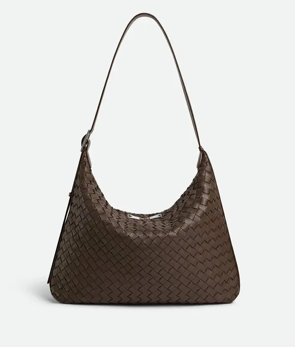 BOTTEGA  VENETA Intrecciato Leather Hobo Bag - Old Wood