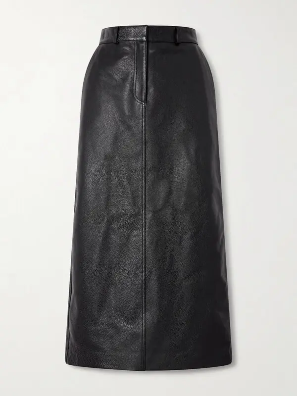 TOTEME Textured-leather Maxi Skirt