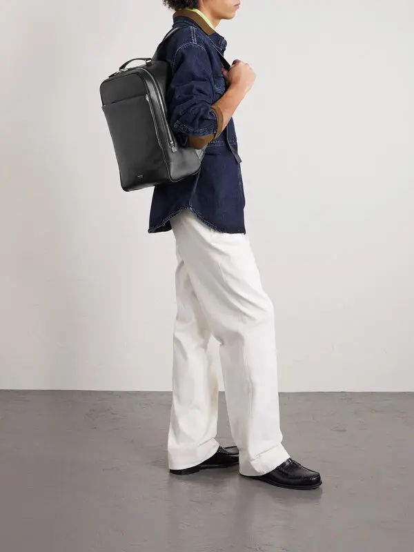 TOM FORD Full-grain Leather Backpack - Black