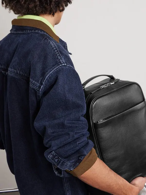 TOM FORD Full-grain Leather Backpack - Black