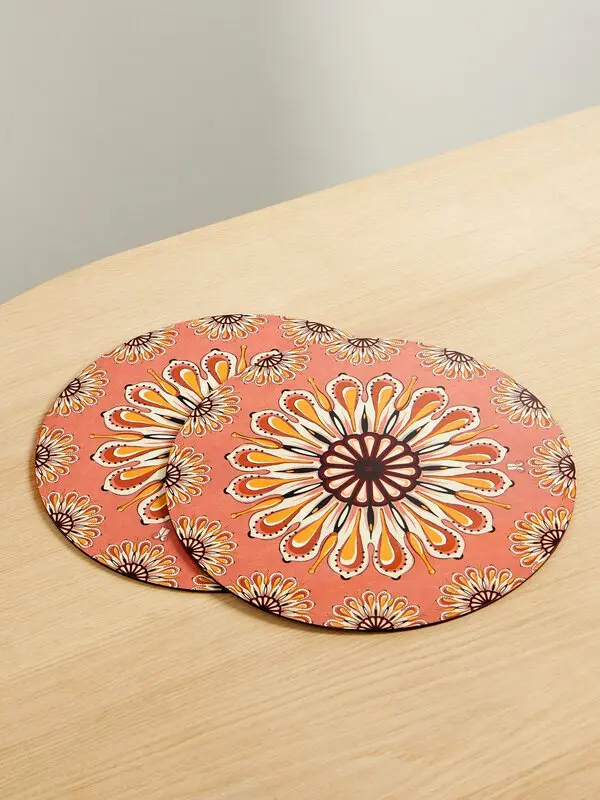 La DoubleJ Set Of Two Wood Placemats - Neutrals