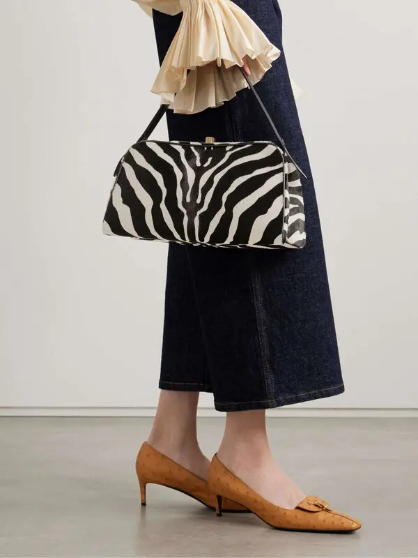 Khaite Cate Zebra-print Tote