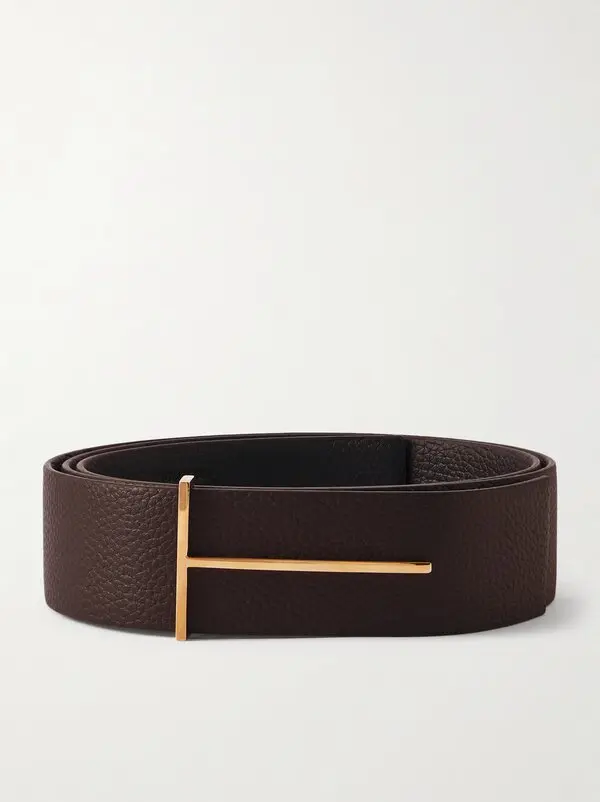 TOM FORD Full-grain Leather Belt - Brown