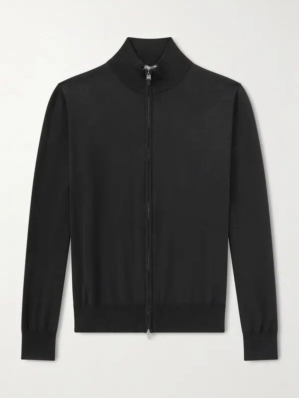 Canali Slim-fit Cotton Zip-up Sweater