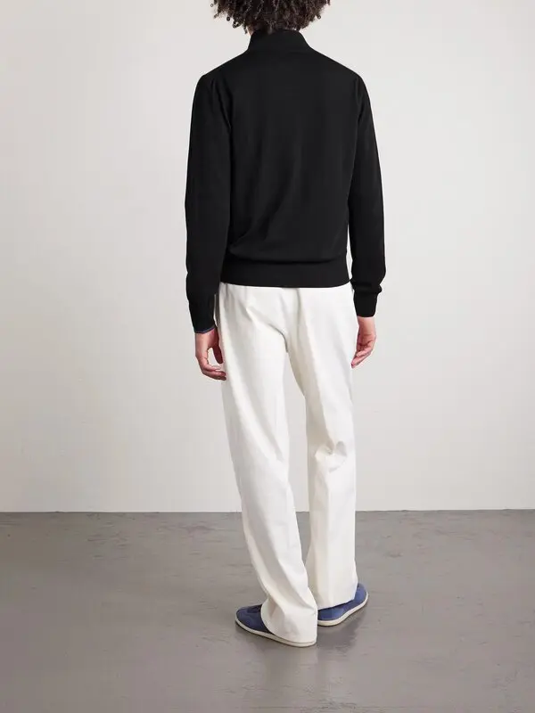 Canali Slim-fit Cotton Zip-up Sweater