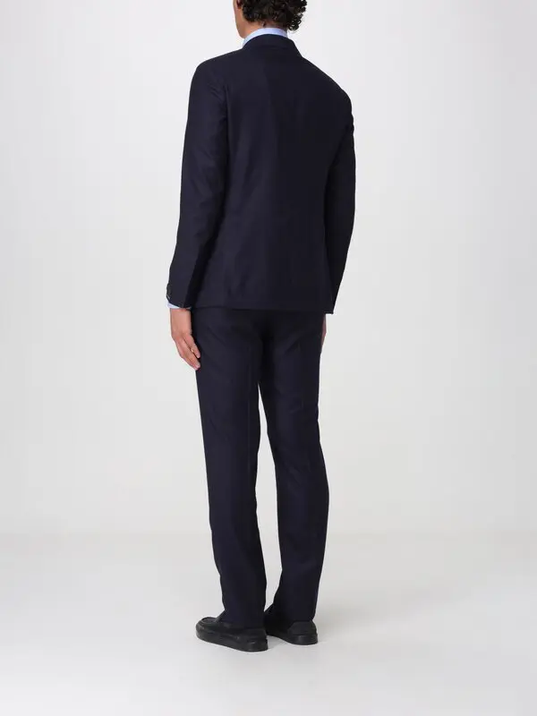 Tagliatore Single-breasted Two-button Suit In Pure Wool - Blue
