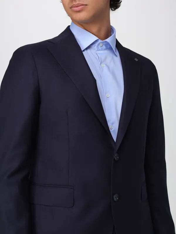 Tagliatore Single-breasted Two-button Suit In Pure Wool - Blue