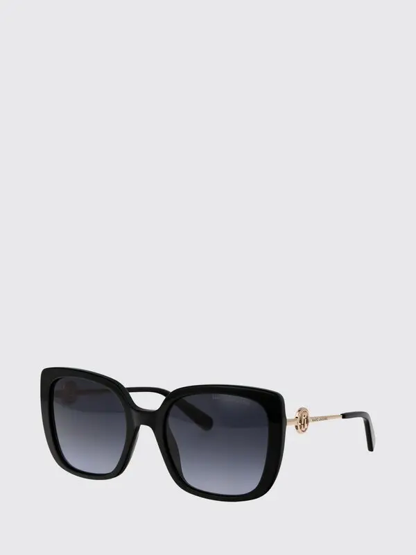 Marc Jacobs Oversized Sunglasses With Gold Tone Logo Detail - Black