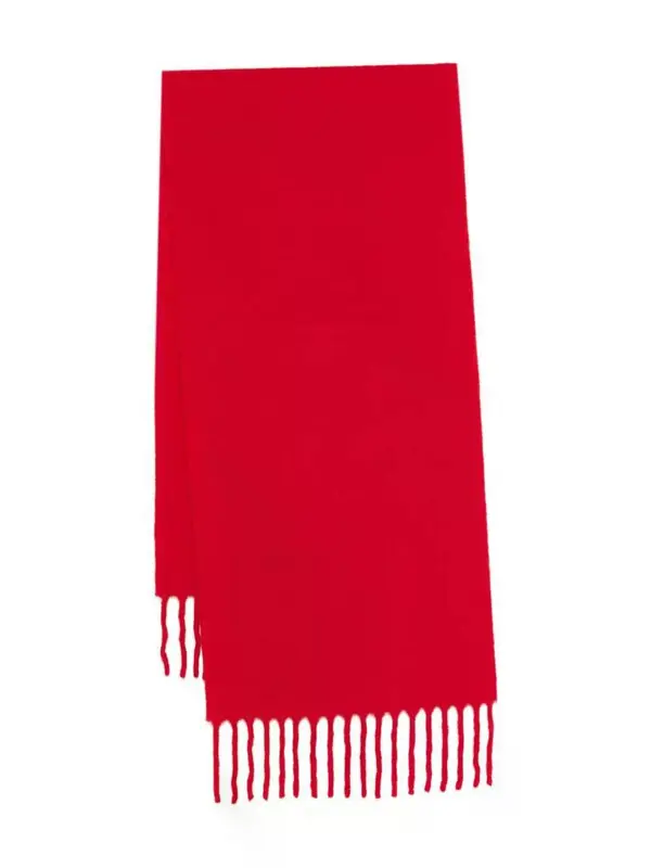 TOTEME Fuzzy Fringed Scarf - Red