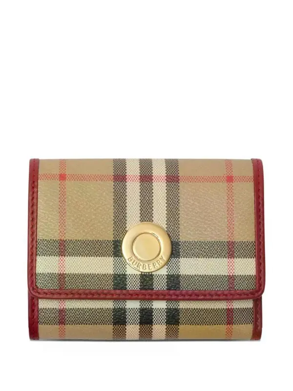 Burberry Check Folding Wallet - Neutrals