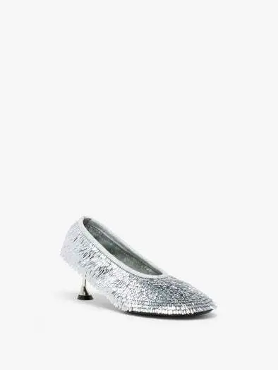 Proenza Schouler Tee Sequin Pumps - Silver