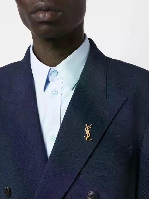 Saint Laurent 1990 Logo Brooch