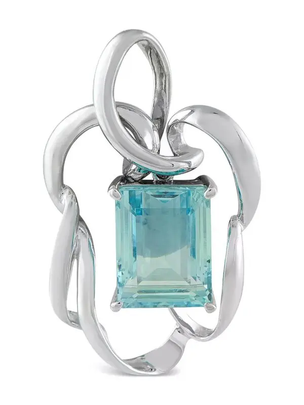LB EXCLUSIVE Platinum Aquamarine Pendant