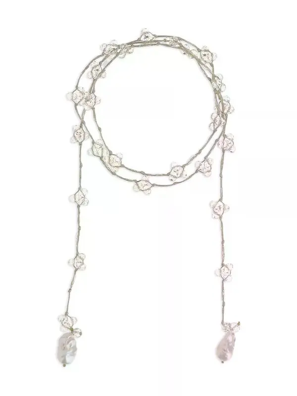 MELA Embellished Necklace - White