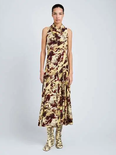 Proenza Schouler Adelide Printed Dress - Rust Multi