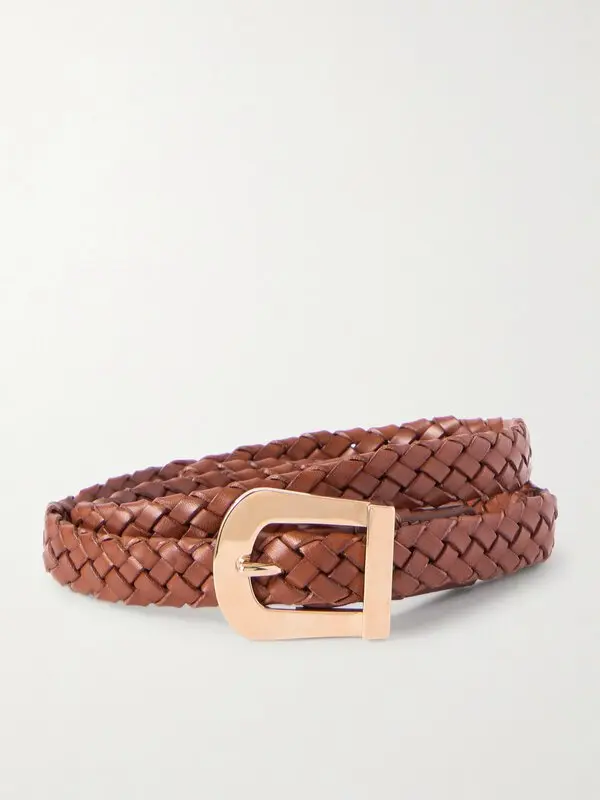 Gabriela Hearst Marija Woven Leather Belt - Brown