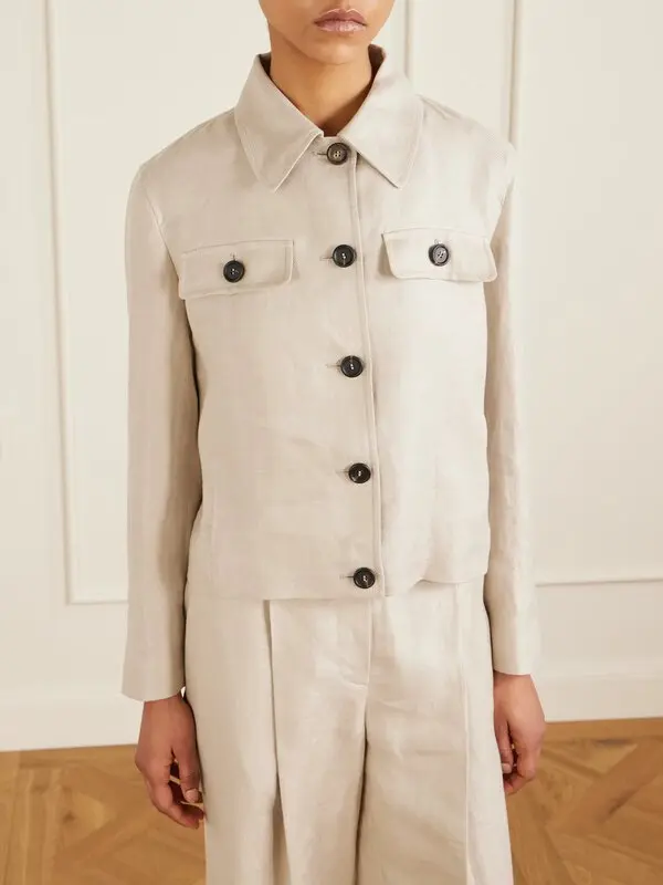 Brunello Cucinelli Linen-twill Jacket - Neutrals
