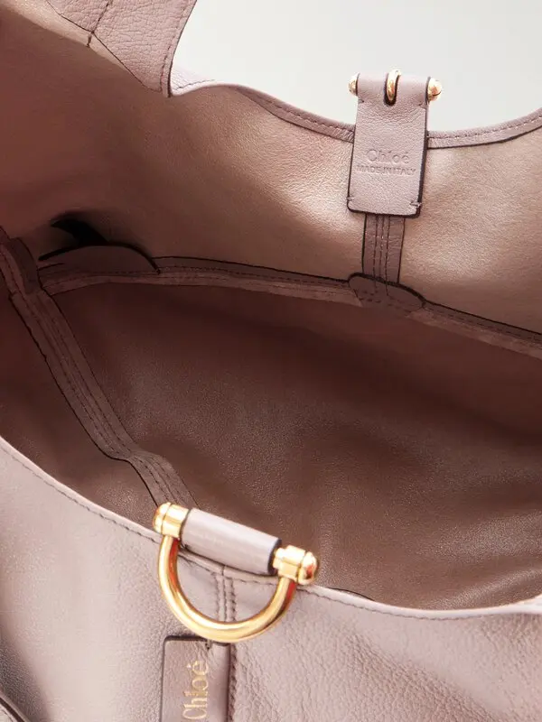 Chloé Balloon Leather-trimmed Suede Tote Bag